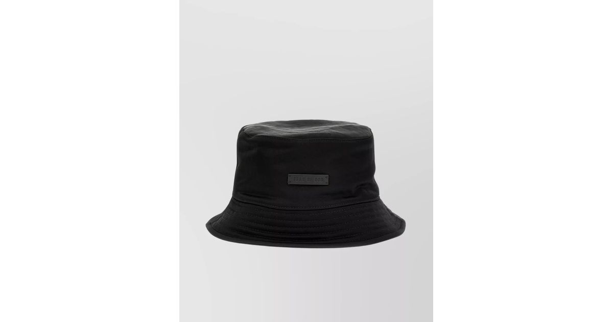 Fear Of God Logo Patch Bucket Hat in Black for Men | Lyst