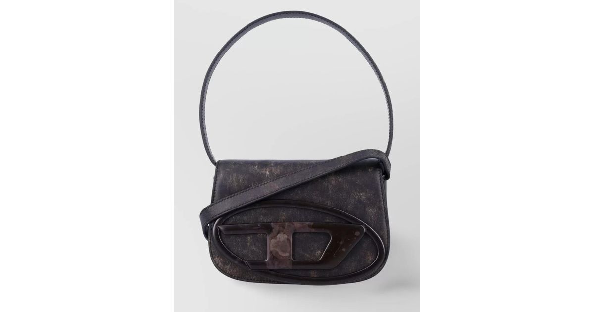 DIESEL Vintage Leather Shoulder Bag in Black | Lyst