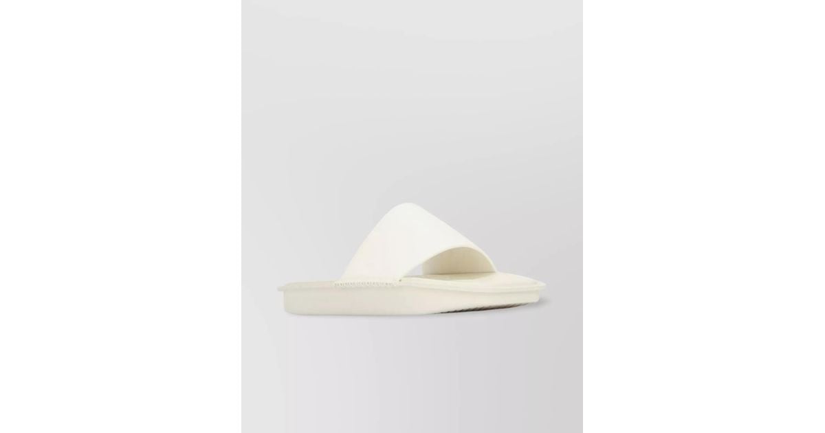 Y-3 Wide Strap Slide Sandals in White | Lyst