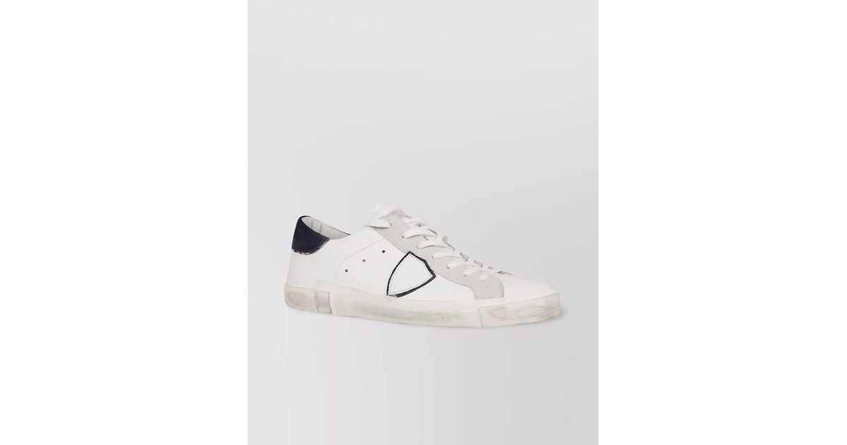 Philippe Model Sneakers Low Top Round Toe in Natural for Men | Lyst UK