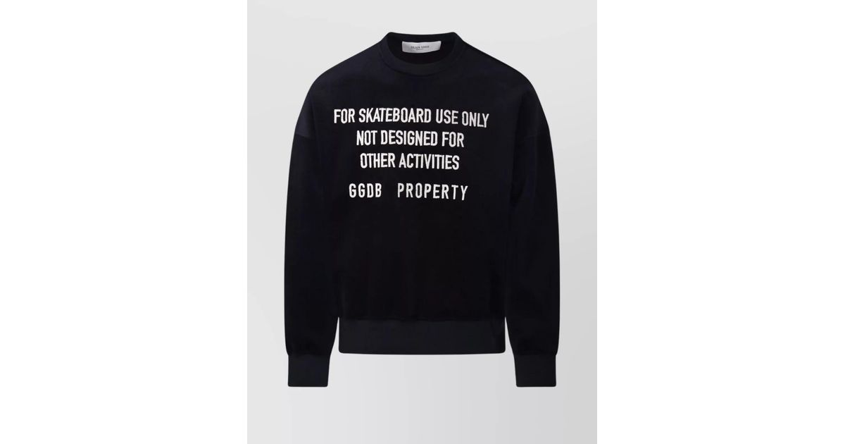 Golden Goose Crew Neck Sweatshirt Scuba Embroidery in Blue for Men ...