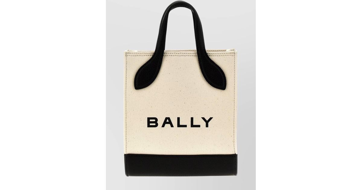Bally Mini Keep On Tote Bag in Natural | Lyst