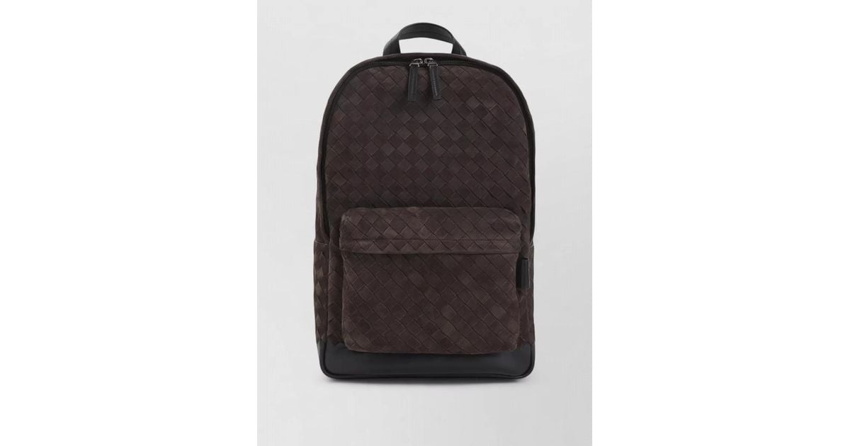 Bottega Veneta Suede Leather Backpack Signature Intreccio Design in ...