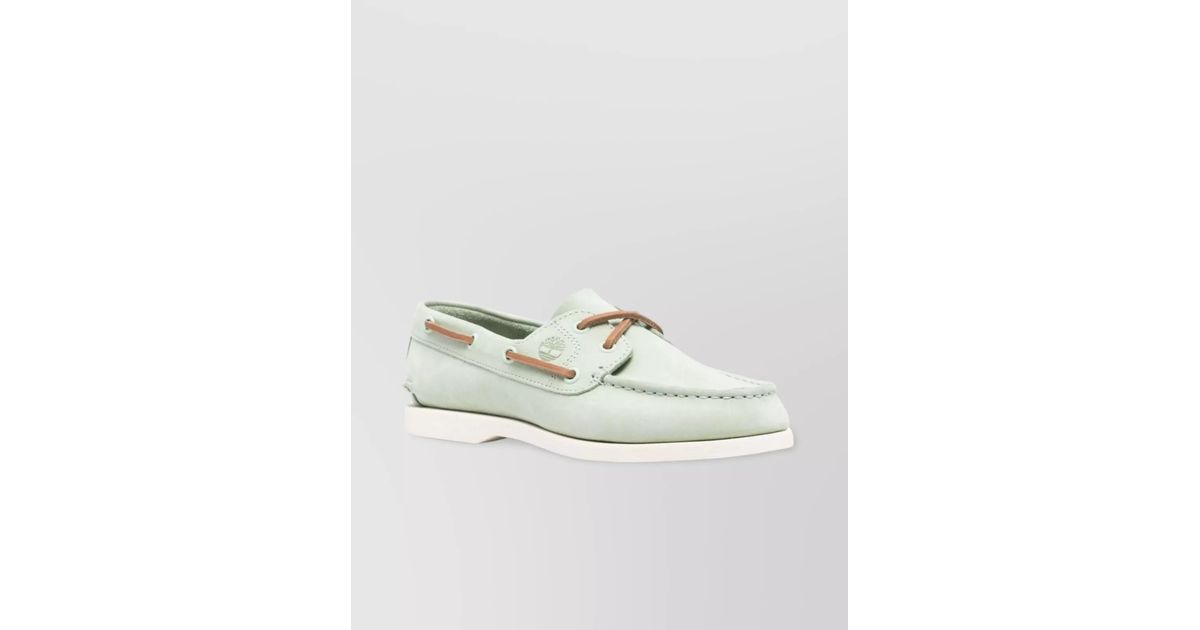 Timberland Boat Shoe With Lace Detail And Moc Stitching in Metallic | Lyst