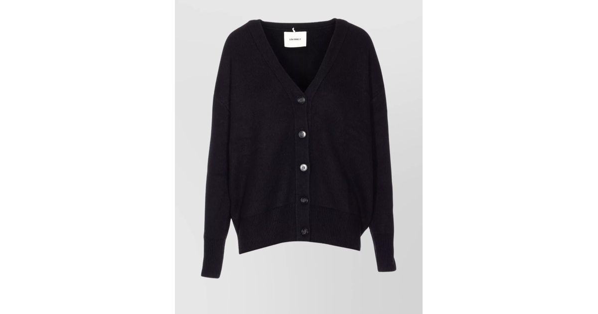 Lisa Yang Knitwear V-Neck Long Sleeve Top in Blue | Lyst UK