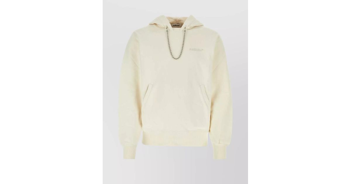 Ambush Sweatshirt Cotton Chain Detail in White for Men | Lyst UK
