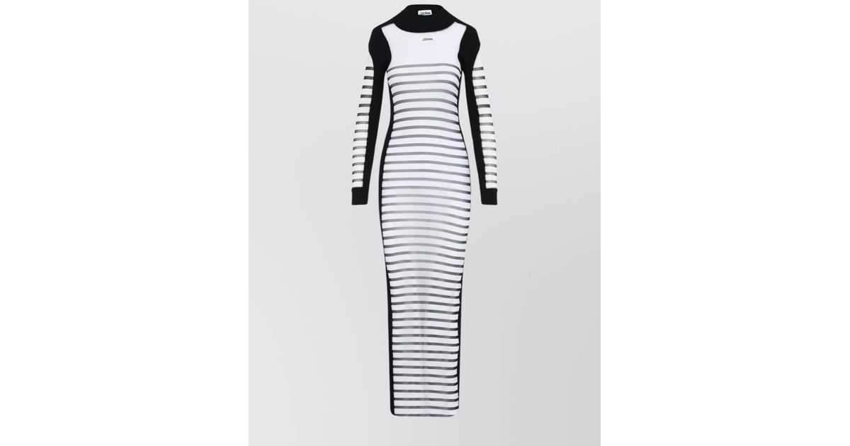 Jean Paul Gaultier Striped Dress Featuring Contrast Panels in White ...