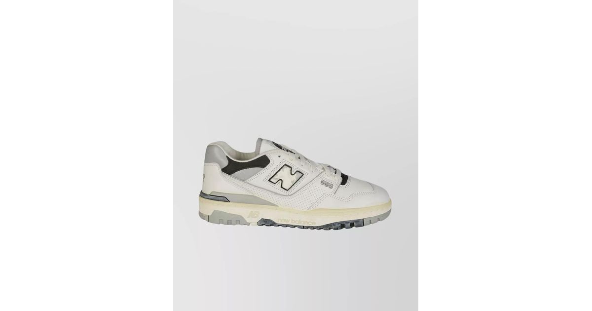 New Balance Perforated Detailing Sneakers With Contrast Heel in Natural ...