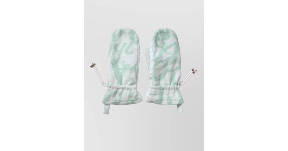 Dolce & Gabbana Nylon Wrist Length Mittens Metal Detail in Blue | Lyst UK