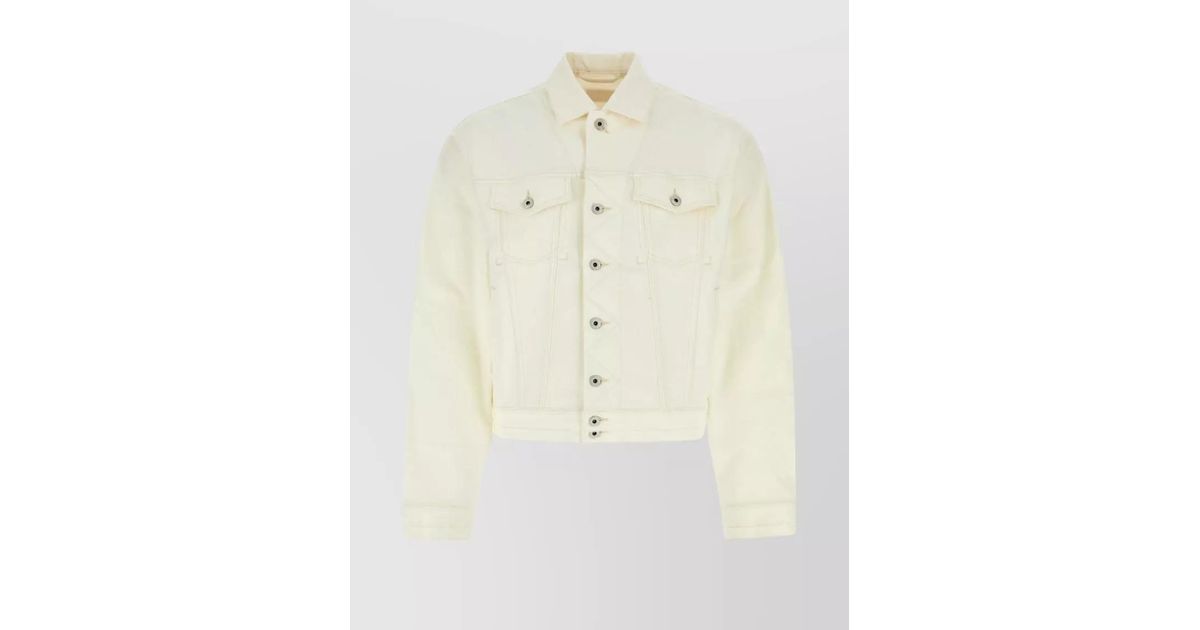 KENZO Versatile Denim Jacket With Adjustable Hem Straps in Natural for ...