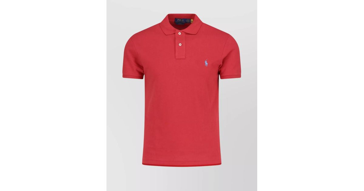 Polo Ralph Lauren Short Sleeves Polo Collar in Red for Men | Lyst
