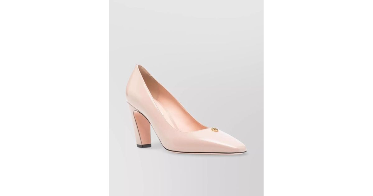 Bally Sculpted Heel Leather Pumps in Pink | Lyst