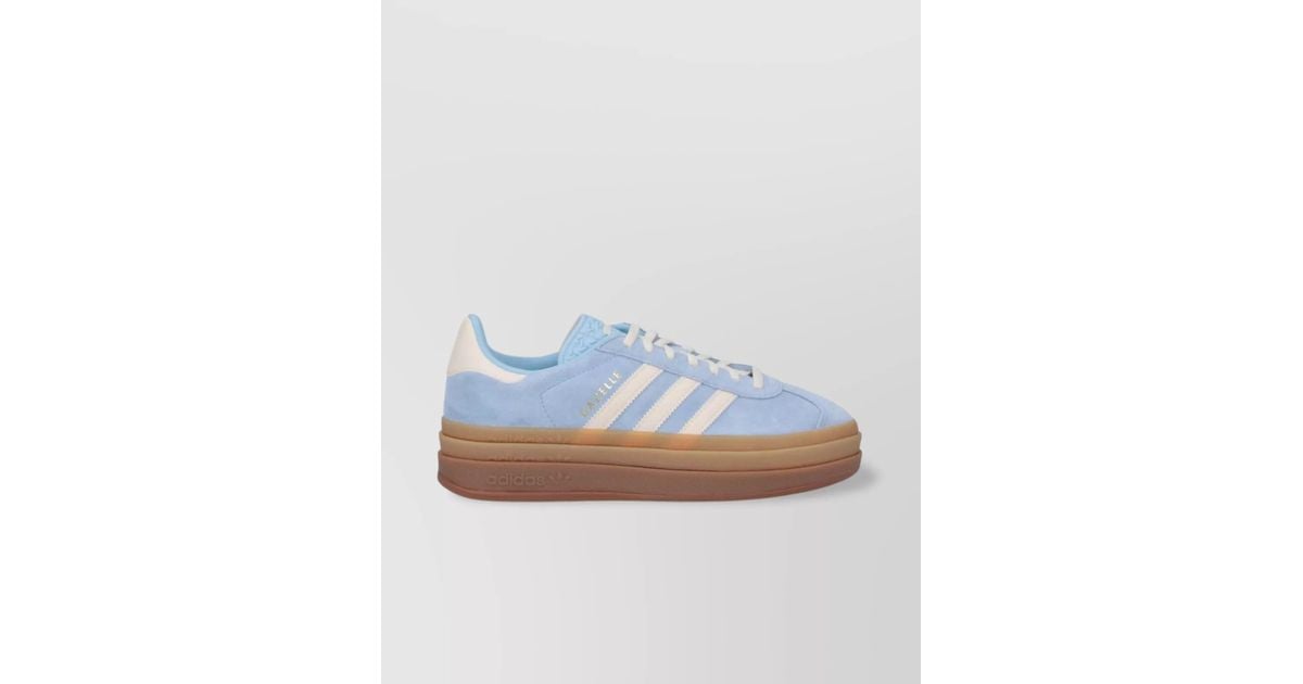 adidas Suede Upper Rubber Sole Sneakers in Blue | Lyst