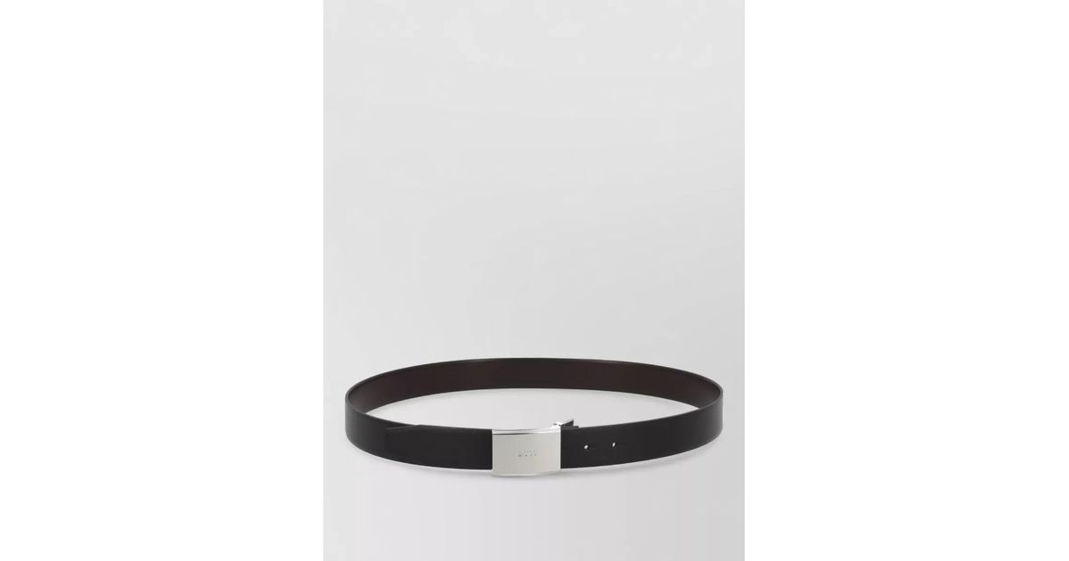 BOSS Leather Belt in Gray for Men | Lyst