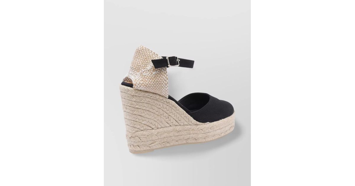 Castañer Jute Sole Canvas Wedge Sandals in Natural | Lyst UK