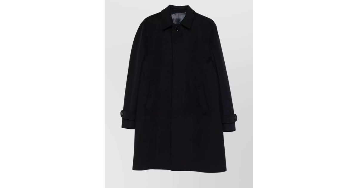 Lardini Trench Coat With Side Pockets And Long Fit in Blue for Men ...