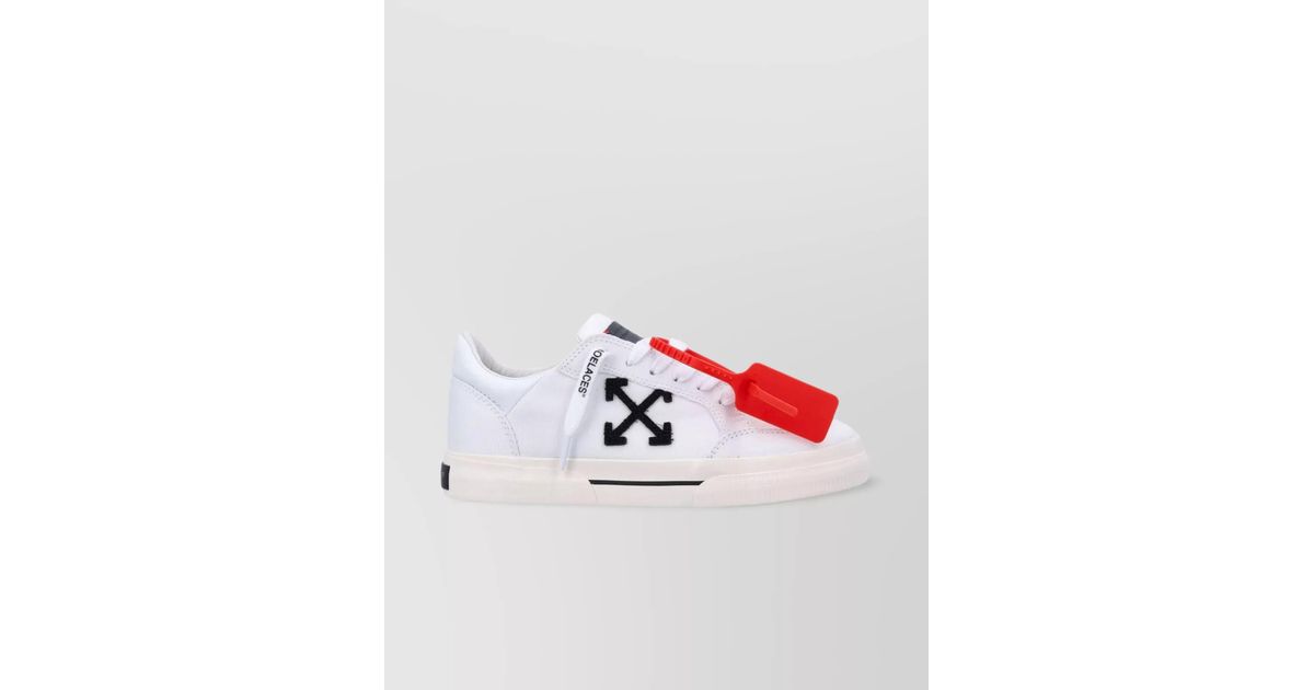 Off-White c/o Virgil Abloh Vulcanized Low-Top Sneakers Featuring Stitch ...