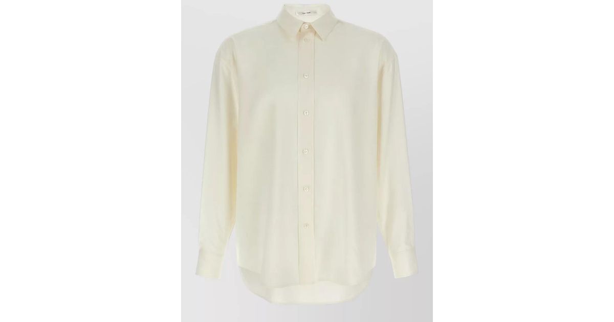 The Row Long Sleeve Shirt With Back Yoke Granada in White for Men | Lyst UK