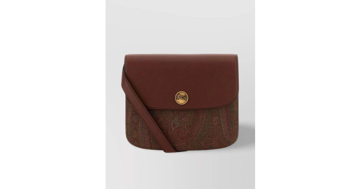 Etro Canvas Satchel With Adjustable Leather Strap in Brown | Lyst