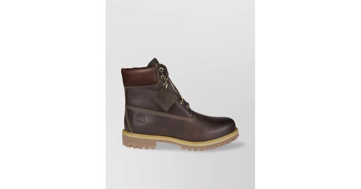 Timberland Lace Up Waterproof Boot With Contrast Stitching in Brown for ...