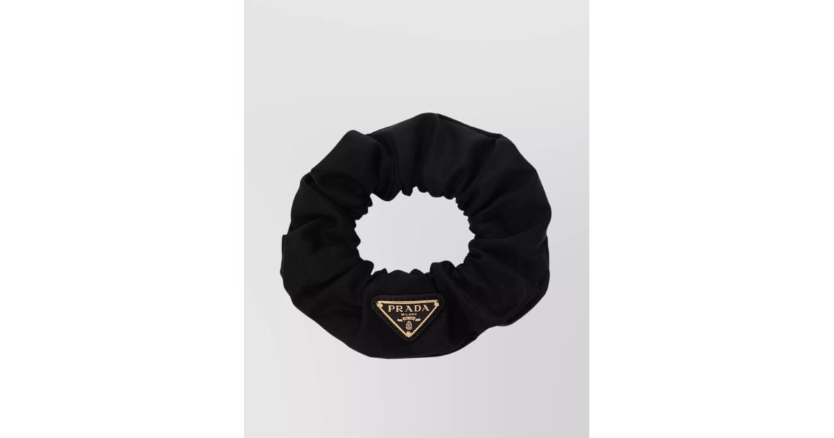 Prada Re-Nylon Scrunchie Tech Fabric Elastic Design in Black | Lyst