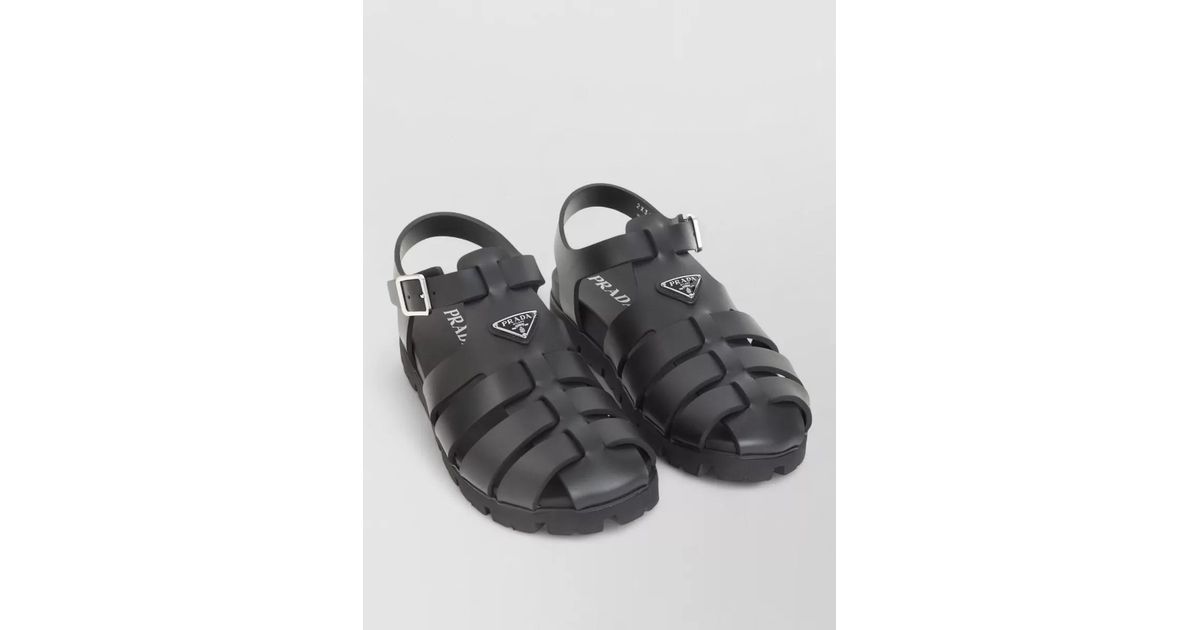 Prada Sandals Cage Design Open Toe Round in Grey for Men | Lyst UK