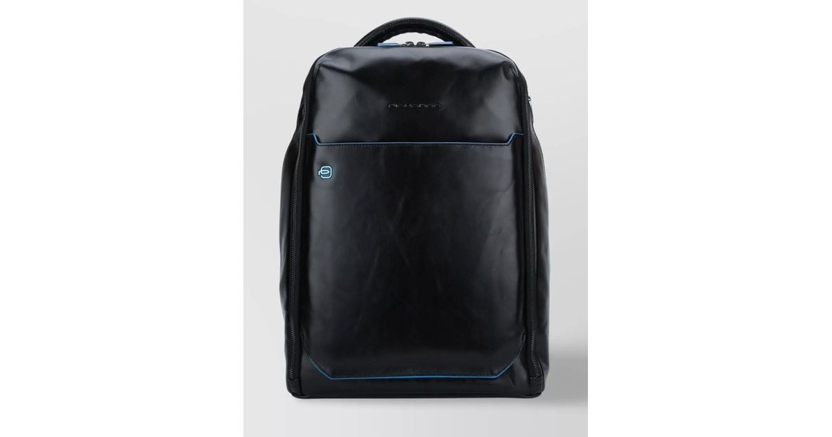 Piquadro Leather Backpack With 2 Compartments _ 14'' Laptop Sleeve in ...