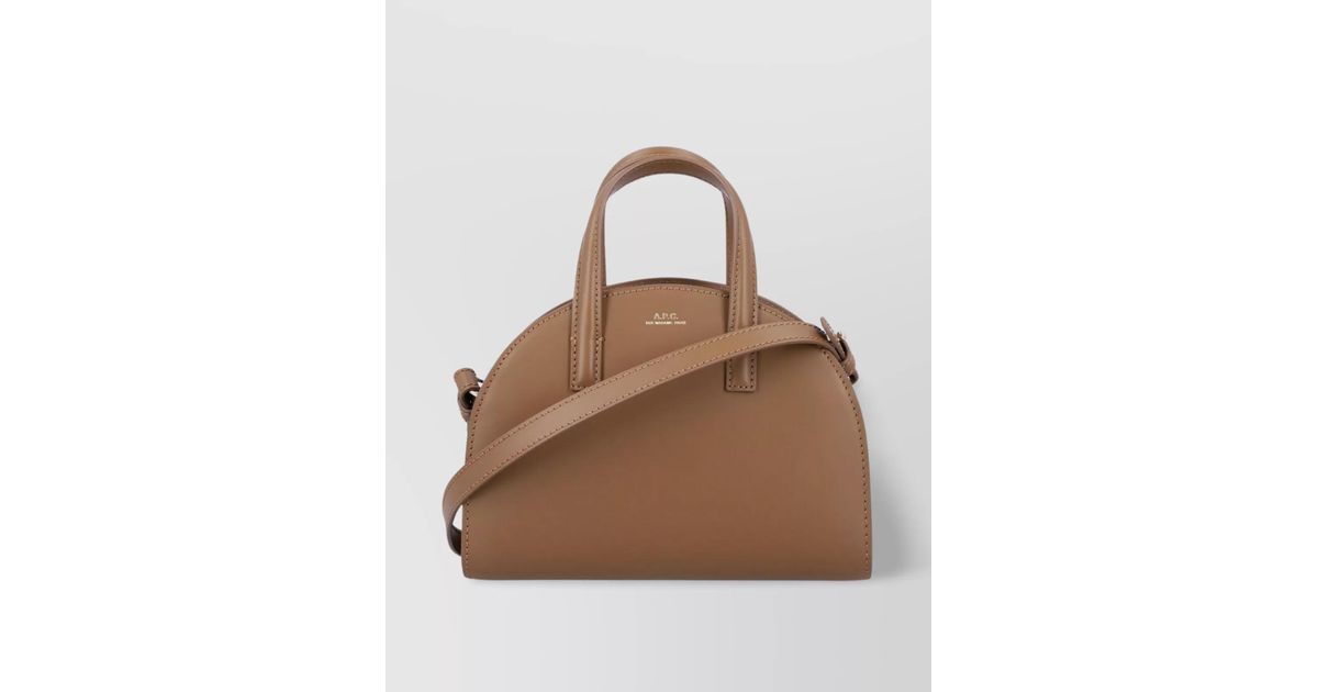 A.P.C. Small Leather Shoulder Bag in Brown | Lyst UK