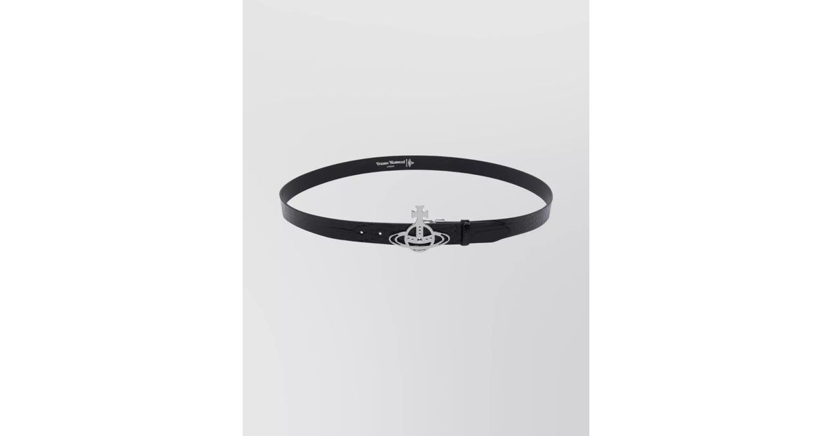 Vivienne Westwood Crocodile Texture Adjustable Belt-Tone Buckle | Lyst UK