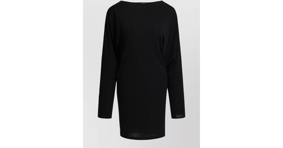 Jacquemus Mistral Dress Long Sleeves Draped Back in Black | Lyst UK