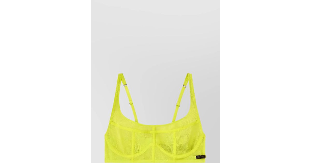 DIESEL Longline Bra in Yellow | Lyst
