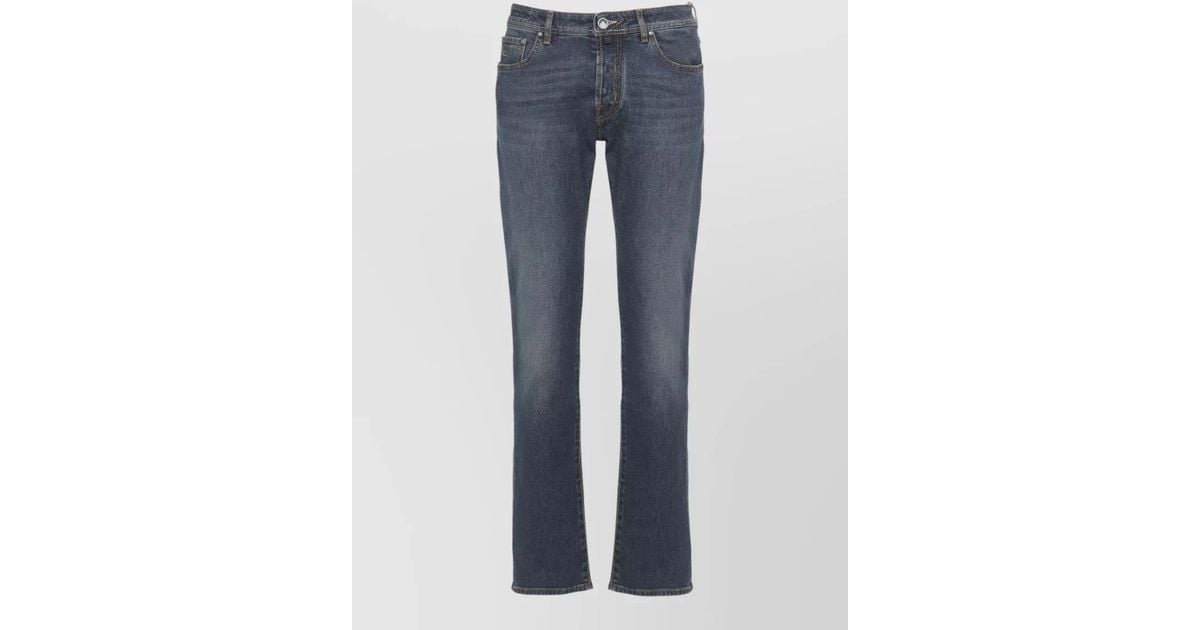 Jacob Cohen Straight Leg Denim Trousers Five Pocket in Blue for Men ...