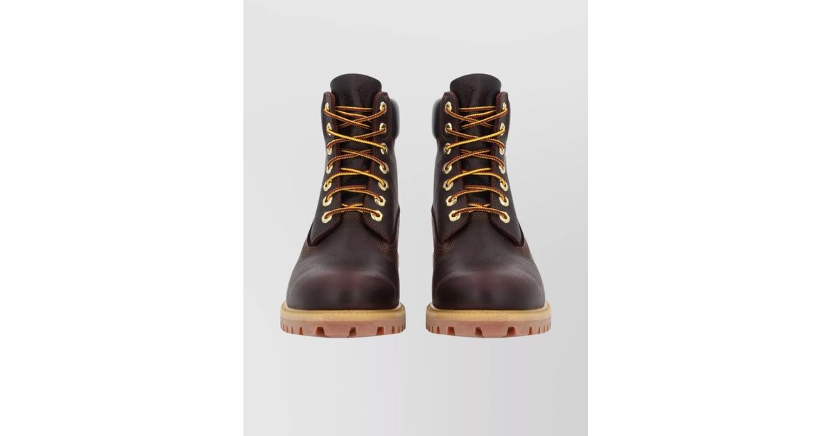 Timberland Rugged Round Toe Boots With Lug Sole in Brown for Men | Lyst