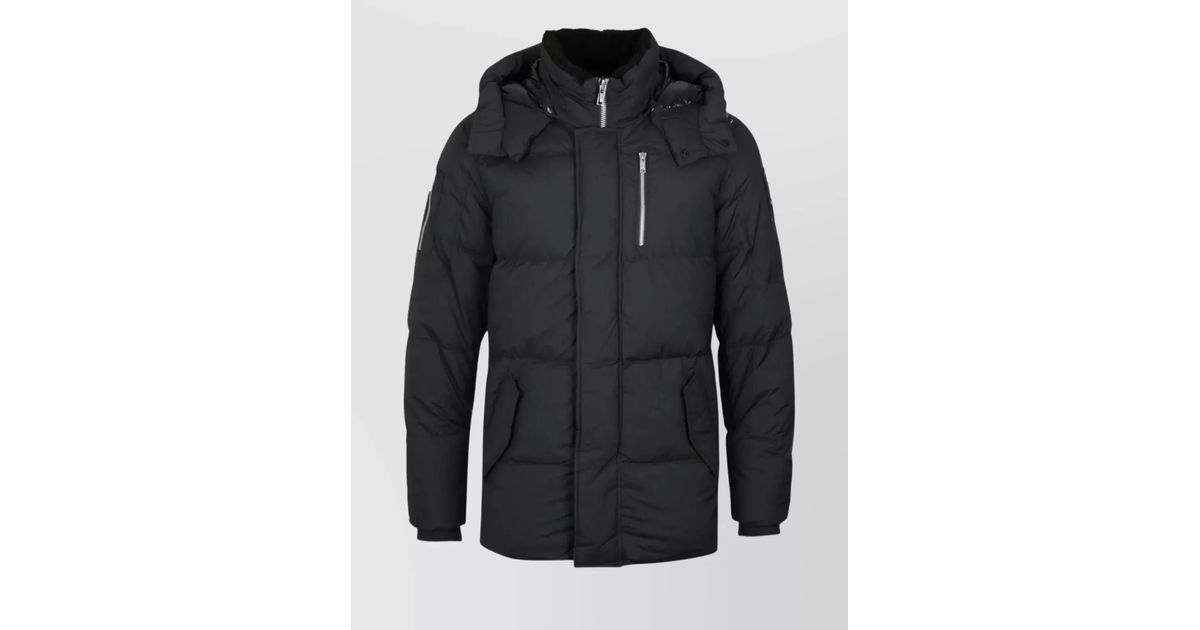 Moose Knuckles Down Jacket Removable Hood in Blue for Men | Lyst