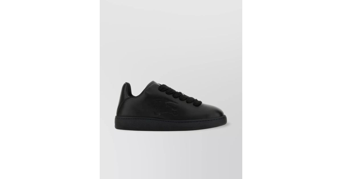 Burberry Padded Leather Box Sneakers With Round Toe in Black for Men | Lyst