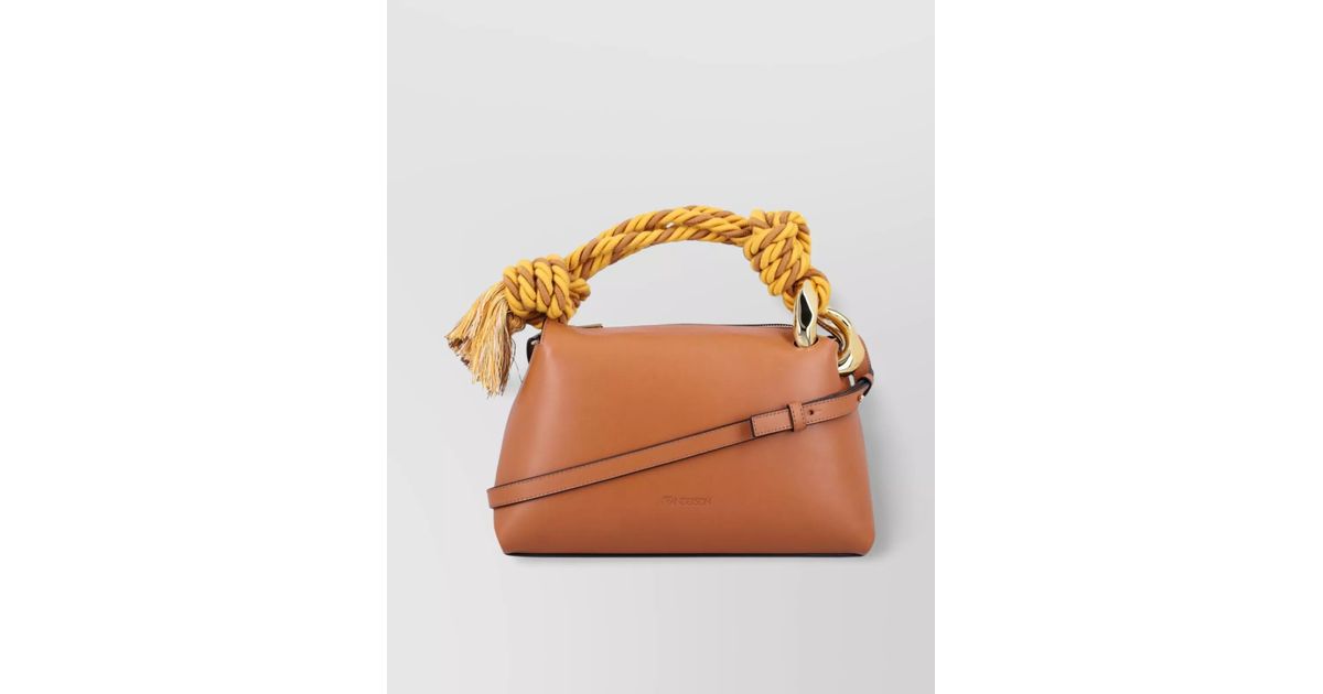 JW Anderson Corner Bag With Rope Handle And Adjustable Strap in Brown ...
