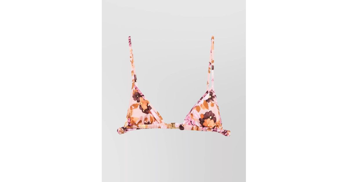 Chloé Floral Triangle Bikini Top With Adjustable Straps | Lyst UK