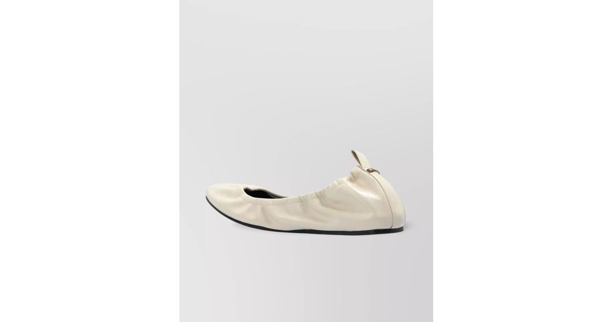 Isabel Marant Ballerina Shoes Leather Textured Finish in White | Lyst