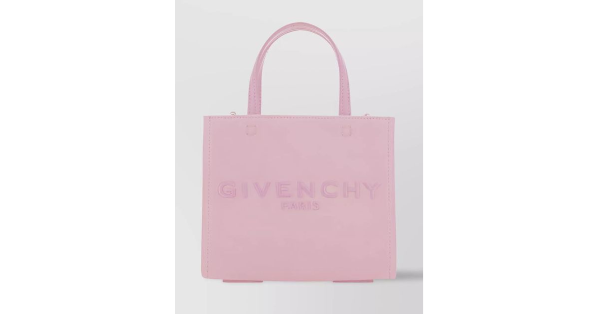 Givenchy Mini Tote Handbag Logoed Strap in Pink | Lyst