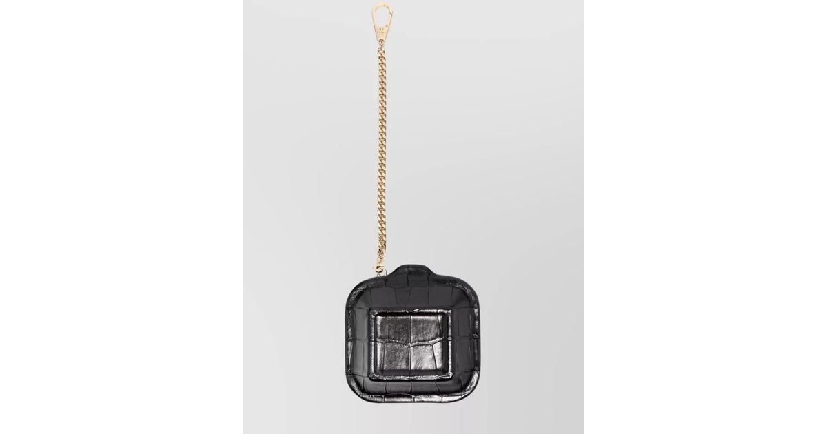 Bally Bailey Leather Logo Print Airpods Case in White | Lyst