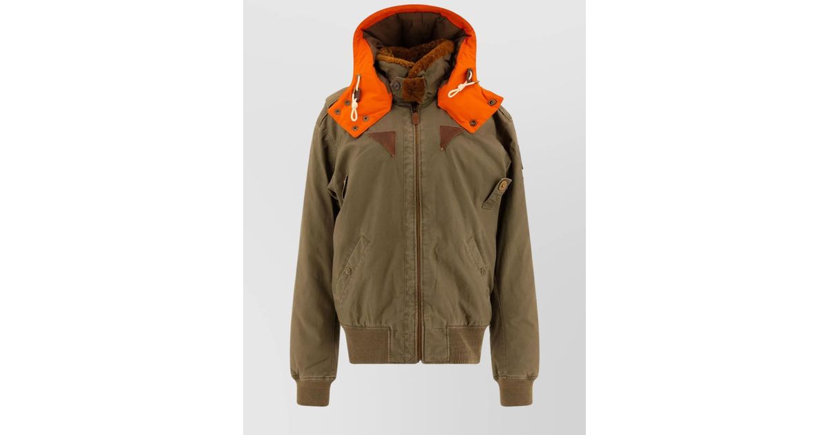 Polo Ralph Lauren Hooded Bomber Jacket With Ribbed Cuffs in Green for ...