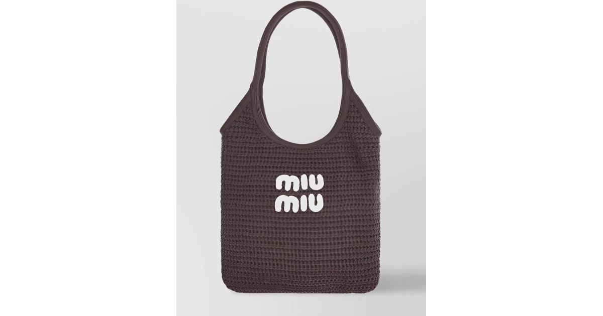 Miu Miu Crochet Pattern Shoulder Bag in Purple | Lyst