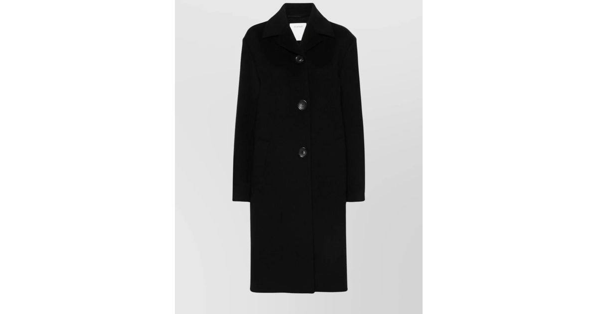 Sportmax Wool Coat Midi Length in Black | Lyst UK