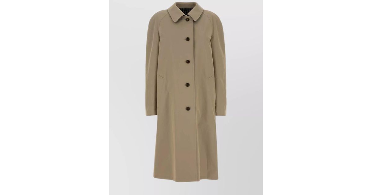 Miu Miu Reversible Trench Coat Featuring Back Vent in Natural | Lyst