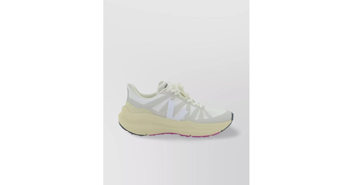 Veja Panel Mesh Perforated Platform Sneakers in Metallic | Lyst