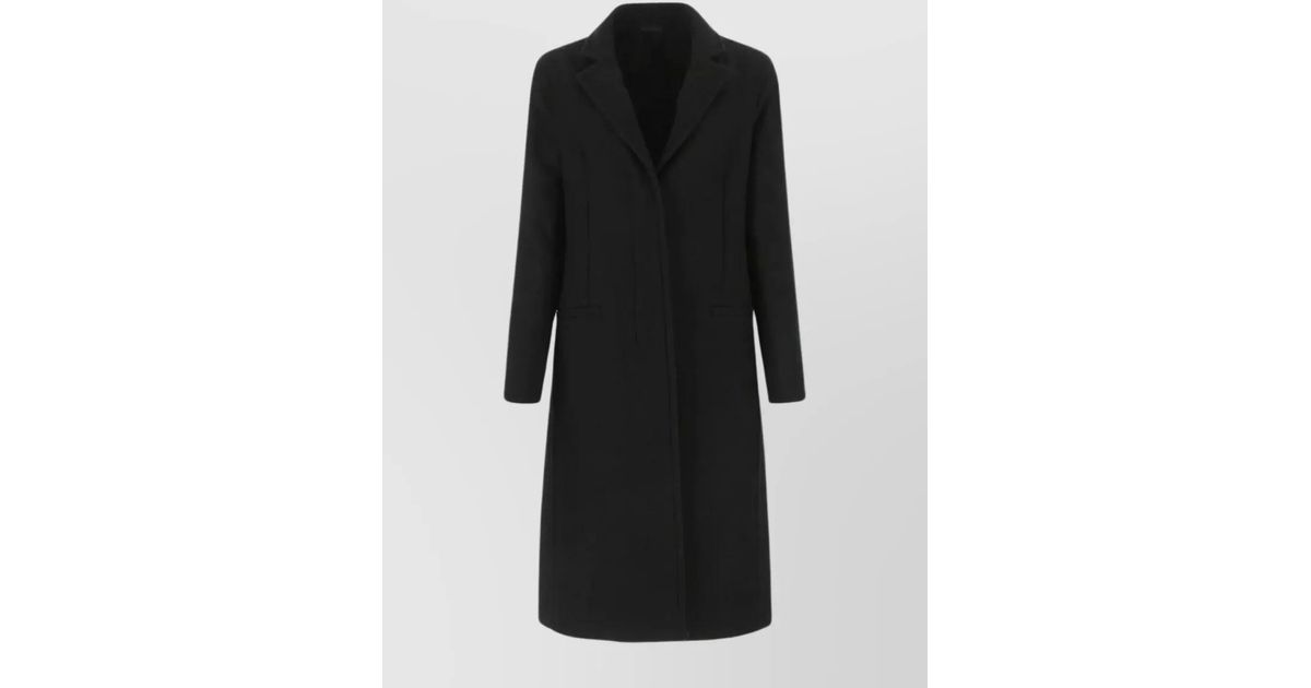Givenchy Structured Wool Blend Coat With Rear Vent in Black | Lyst