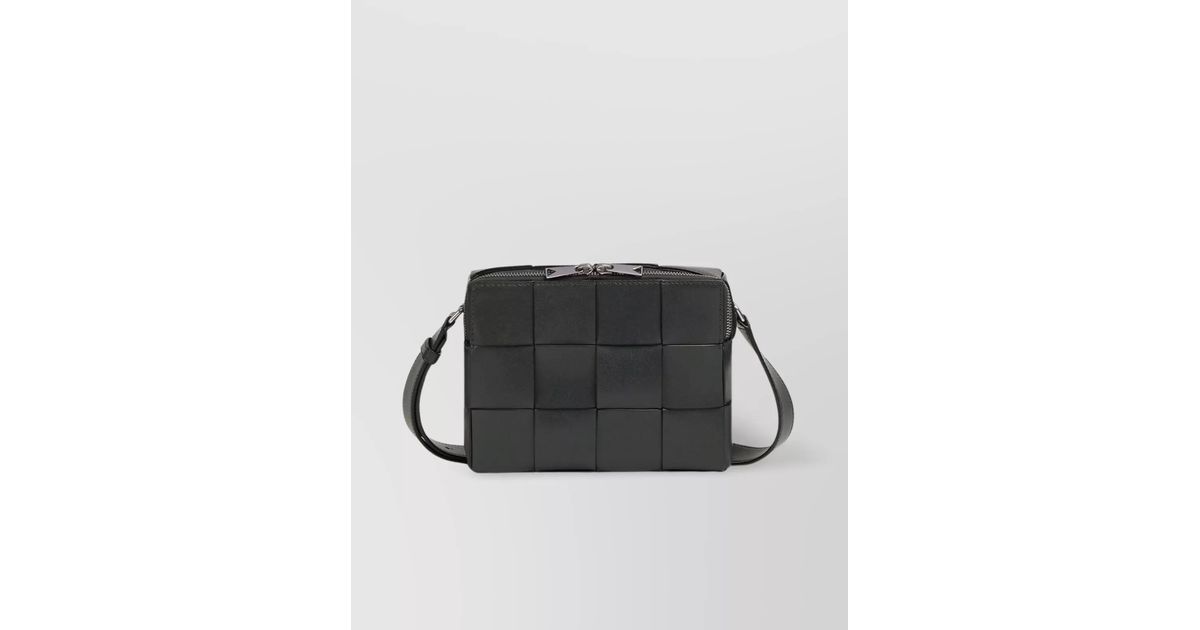 Bottega Veneta Compact Rectangular Camera Bag in Black for Men | Lyst
