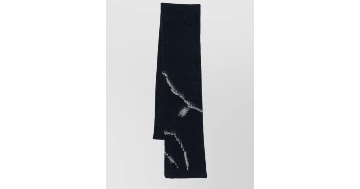 Dries Van Noten Long Rectangle Scarf Abstract Pattern Soft Texture in ...