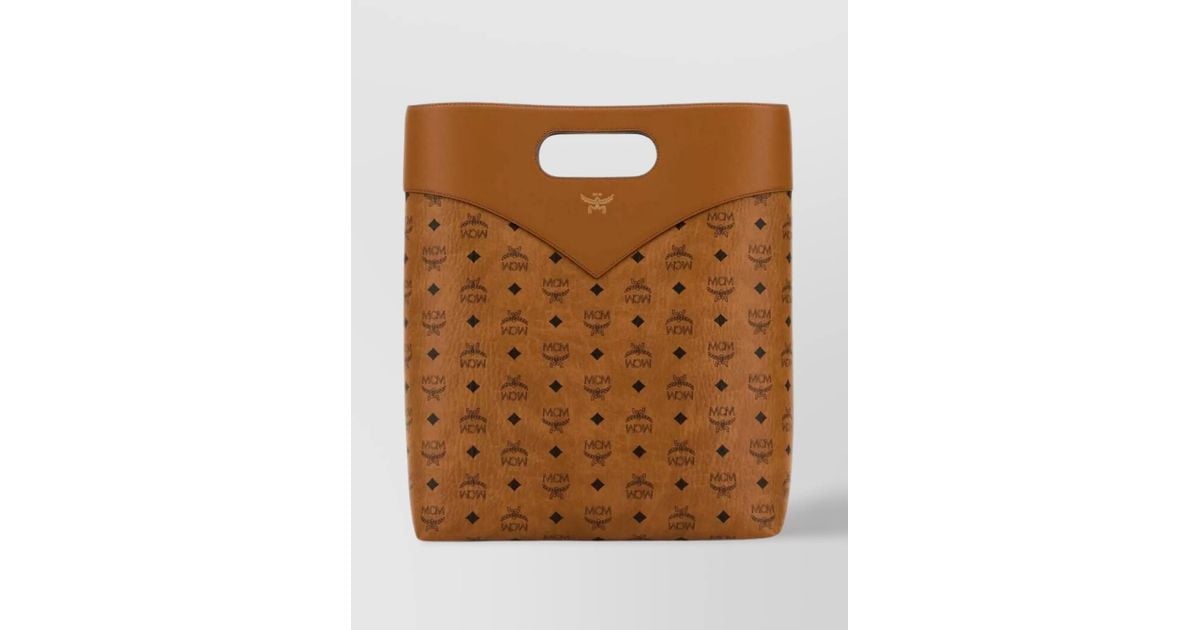 MCM Diamond Large Tote Bag in Brown | Lyst UK