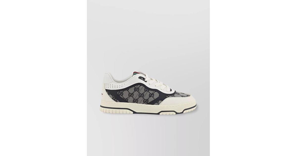 Gucci Modern Paneled Sneakers With Perforated Design in White for Men ...